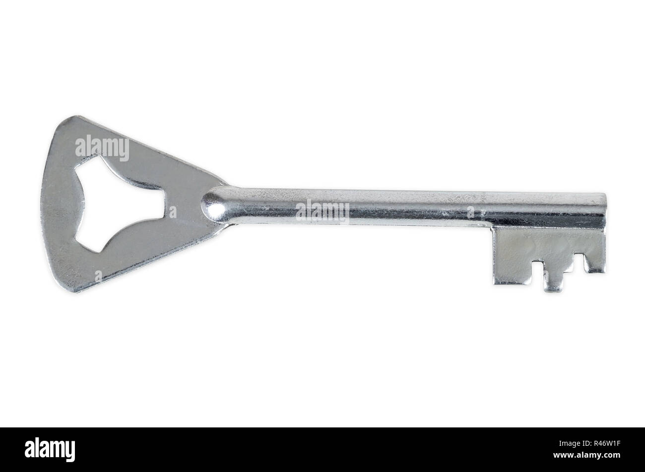 silver key isolated on white background Stock Photo - Alamy