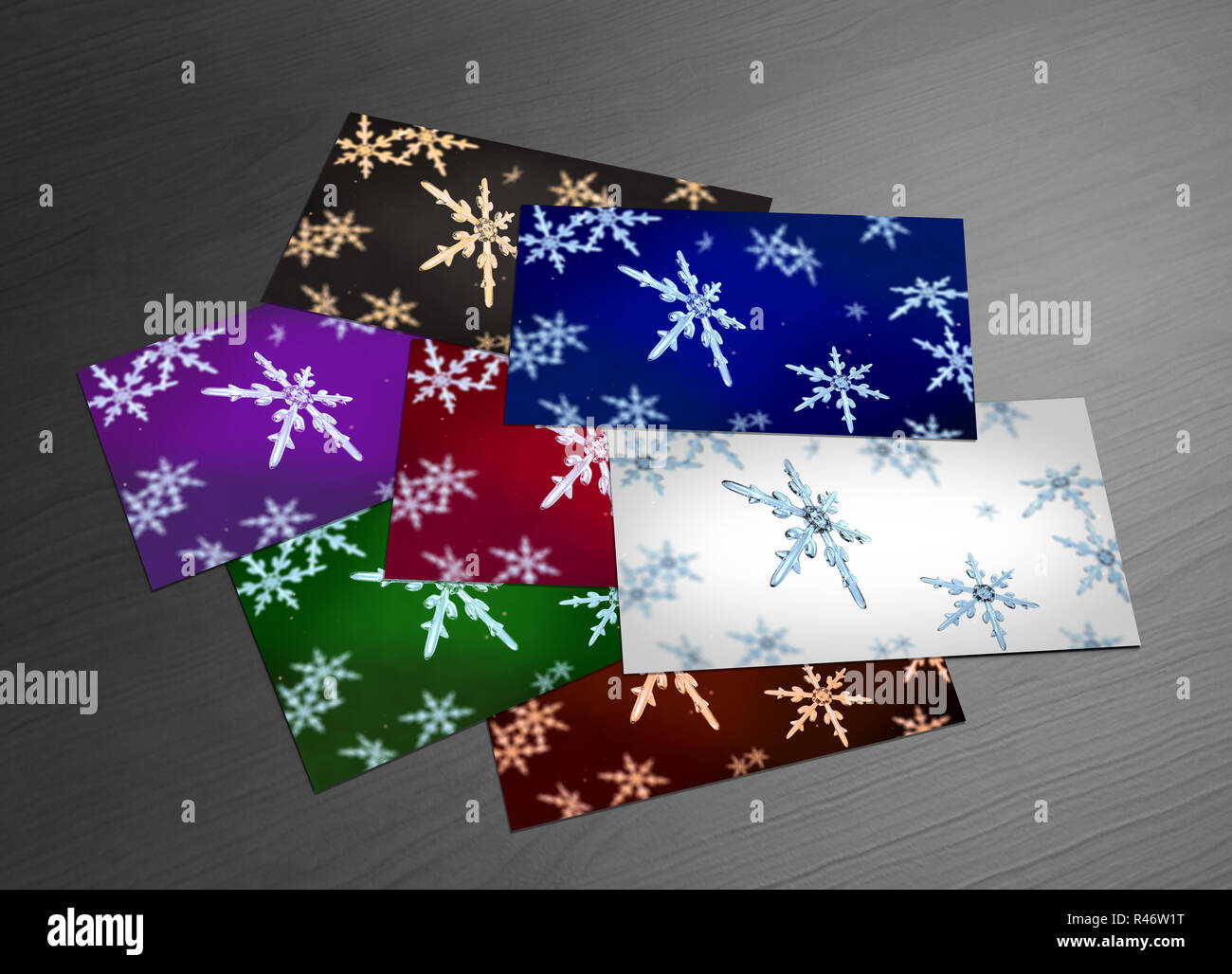 Snowflakes card design Stock Photo - Alamy