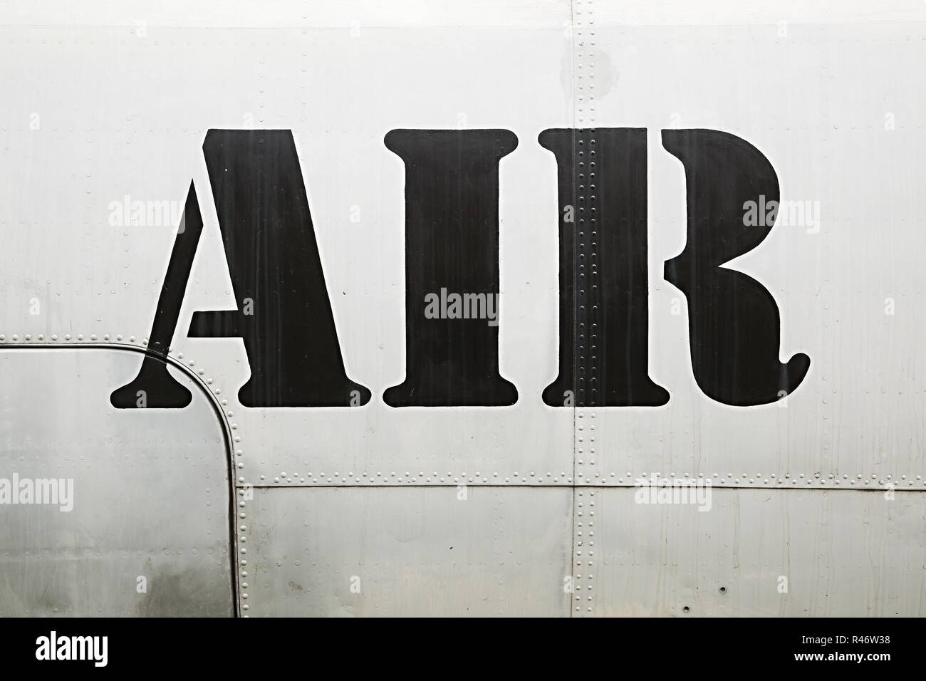Air label on aircraft Stock Photo - Alamy