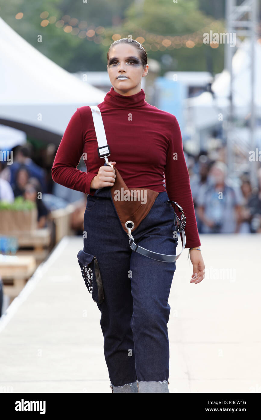Montreal,Canada. A model walks on the runway at the Fusion Jeunesse ...