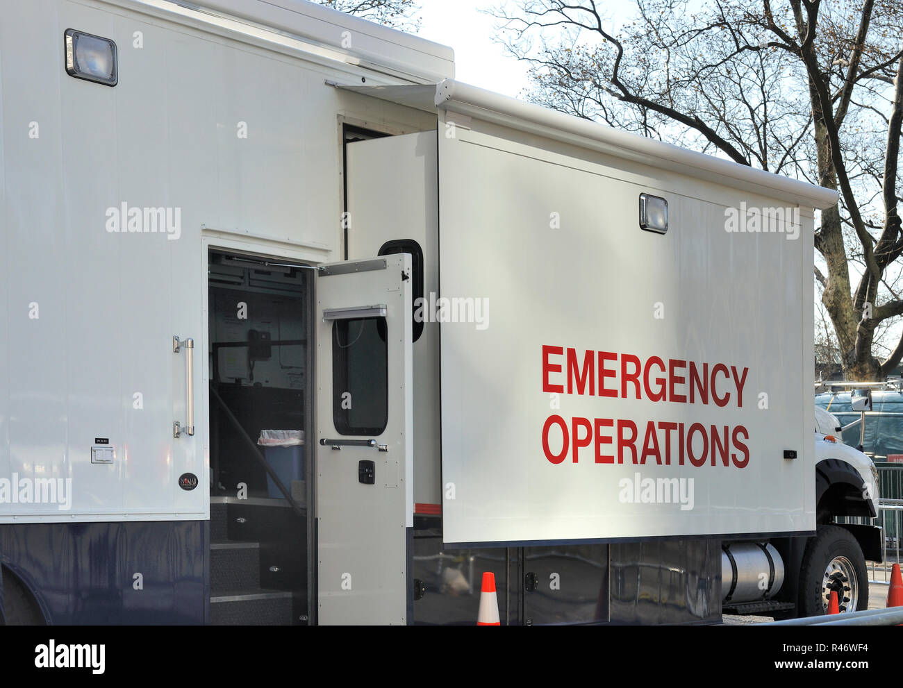 Emergency operations truck in New York after an accident Stock Photo ...