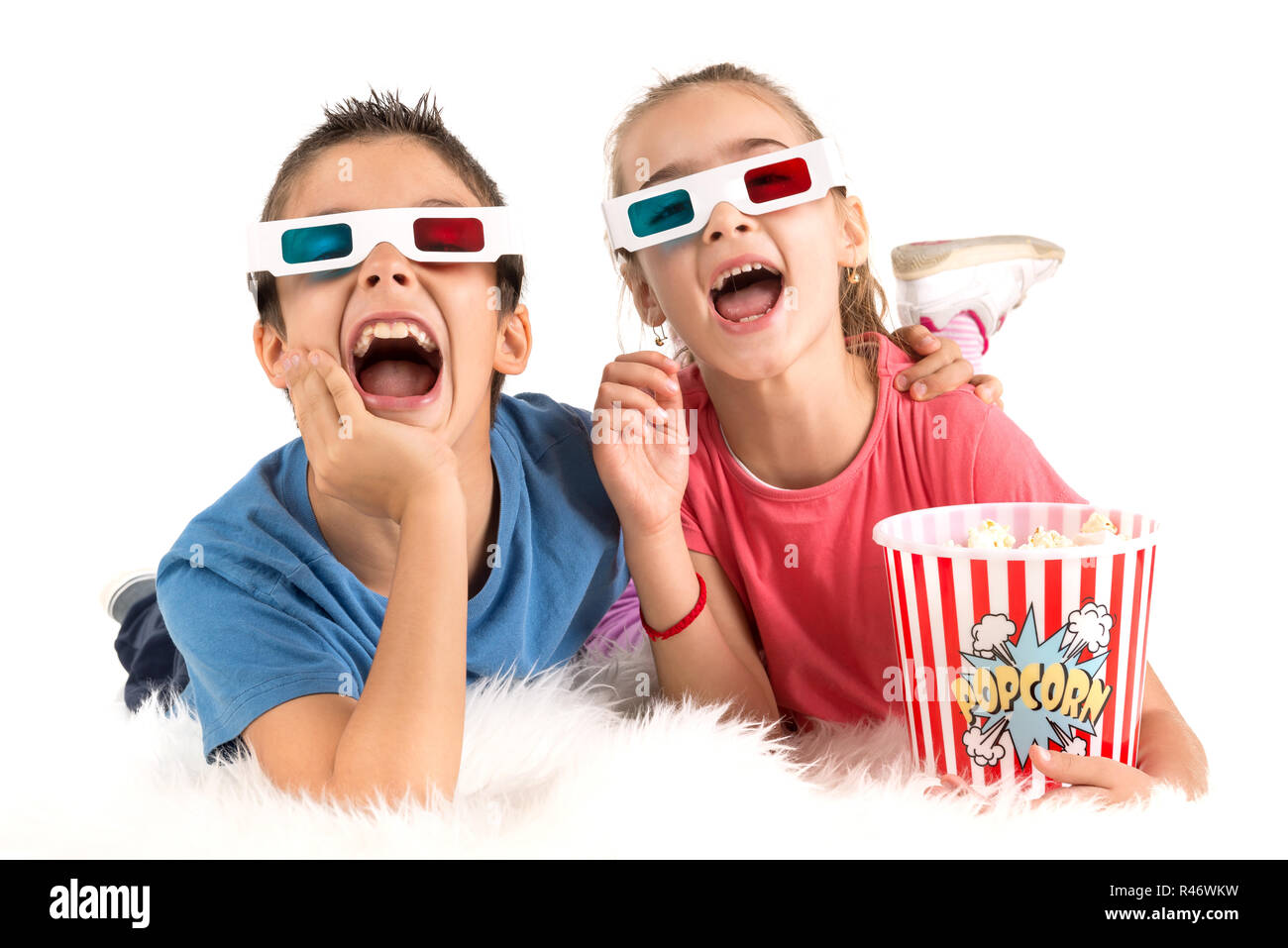 Kids in the movies Stock Photo - Alamy