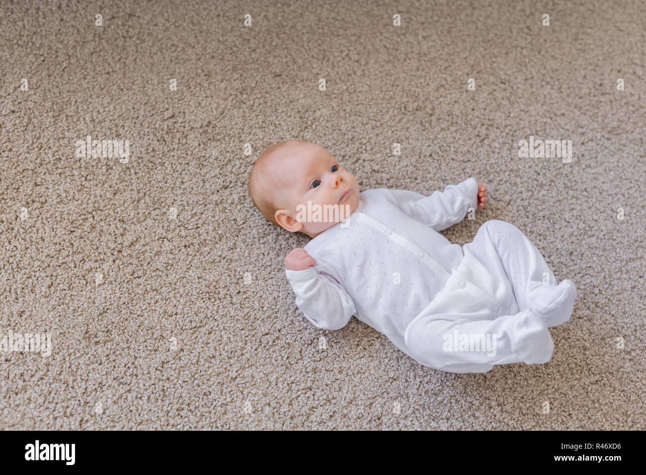 Family, baby and infant concept - Close up portrait of little child on ...