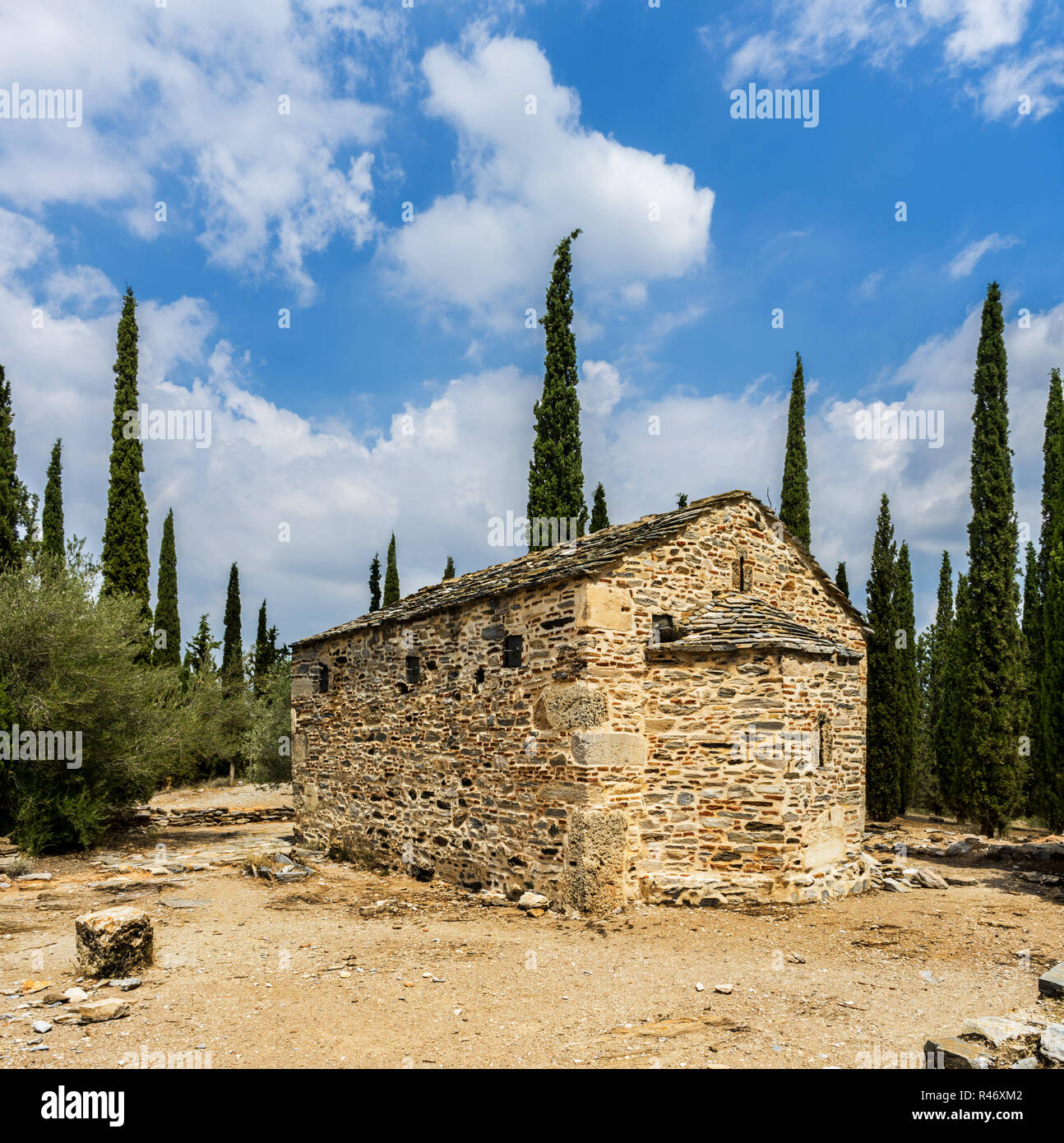 Kaisariani, Byzantine monastery at Hymettus mountain, near Athens ...