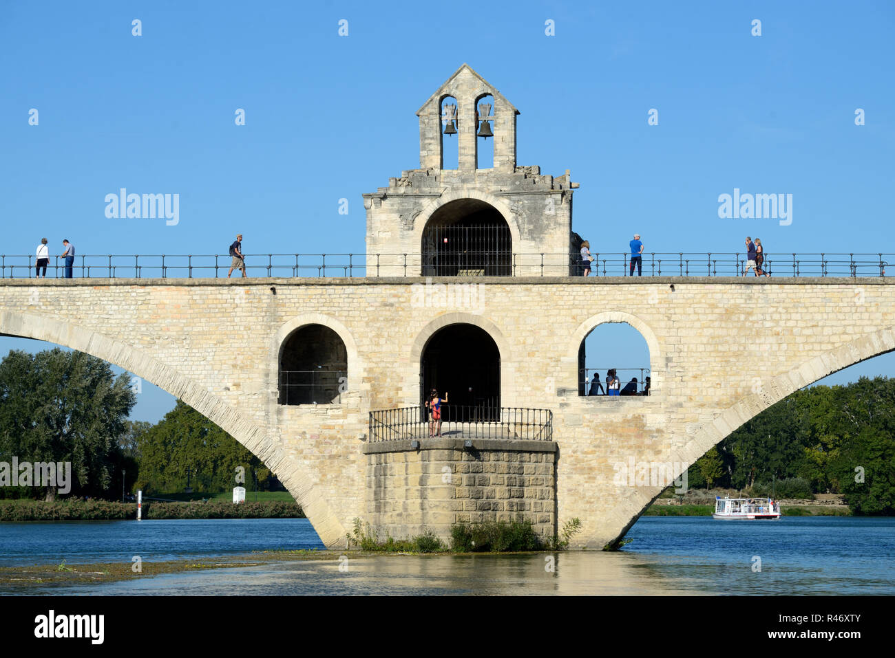 Pont d'Avignon or Pont Saint-Bénézet Medieval Bridge over the Rhone ...