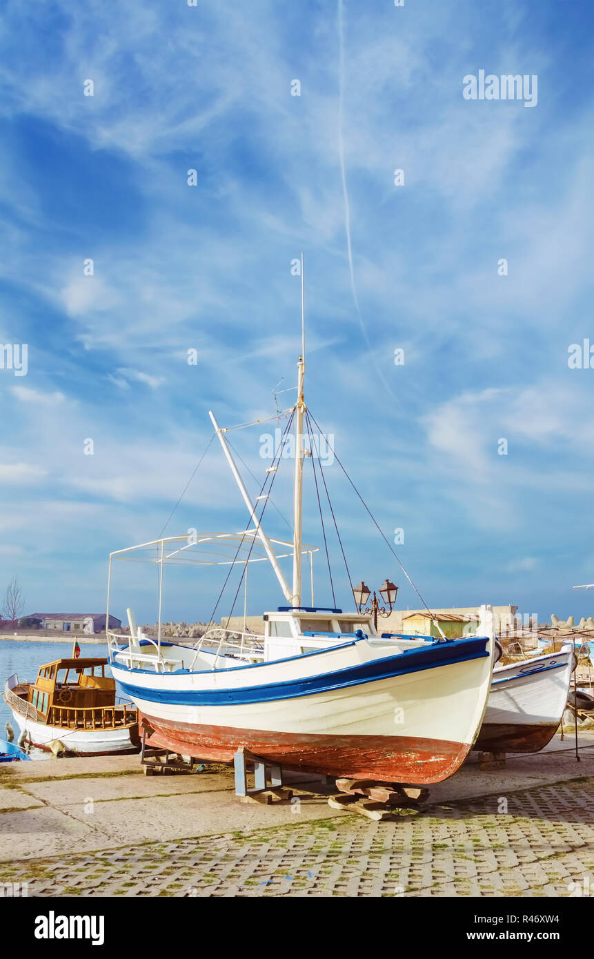Boat on the Shore Stock Photo - Alamy