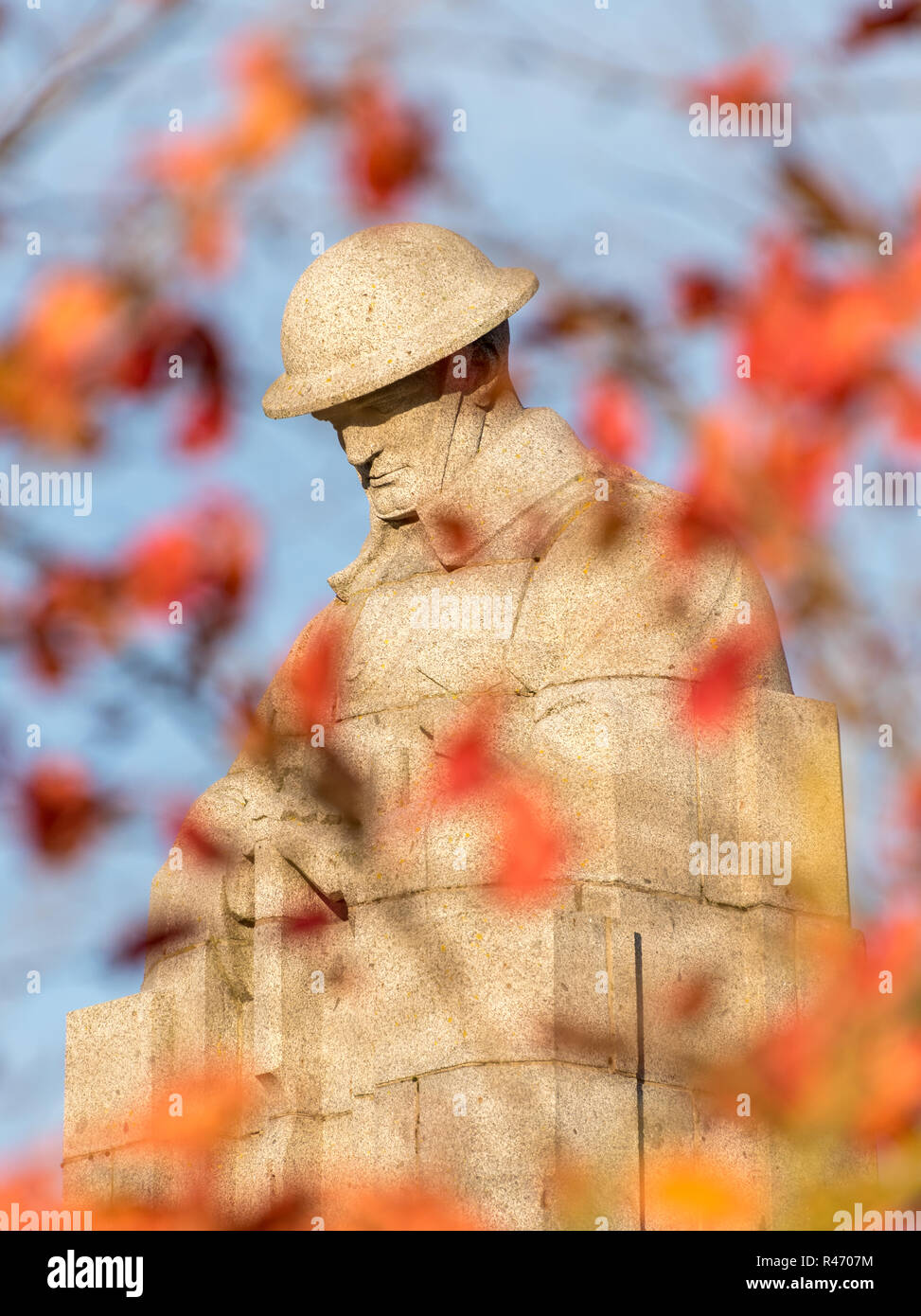 Brooding Soldier Canadian Memorial at Vancouver Corner, St Julien, near ...