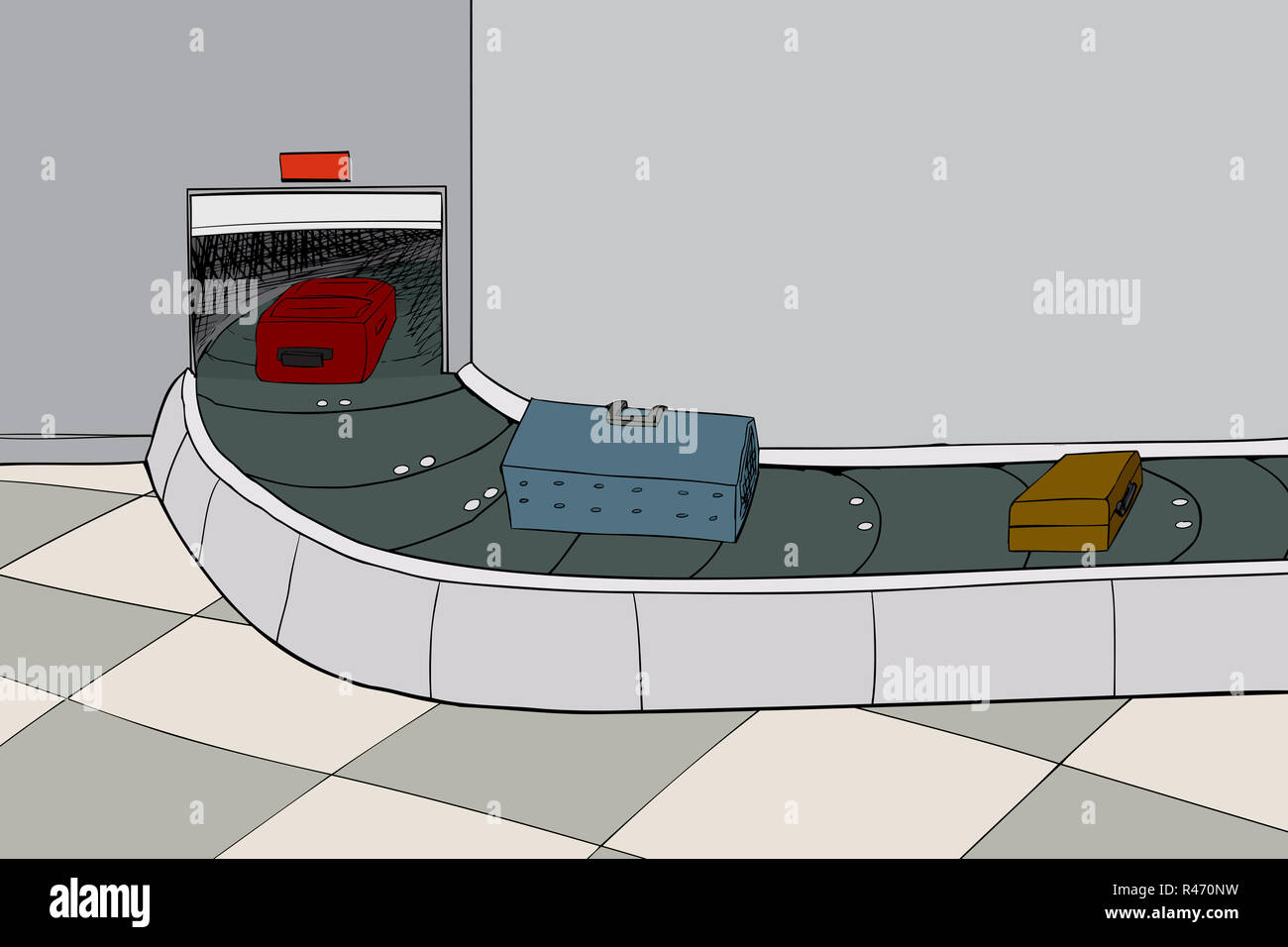 Various Items in Baggage Claim Stock Photo - Alamy