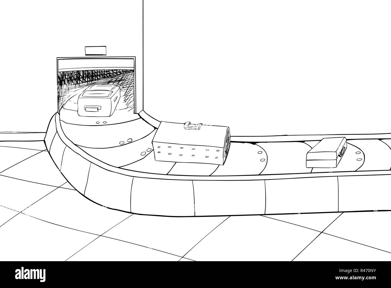 Various Items in Baggage Claim Stock Photo - Alamy