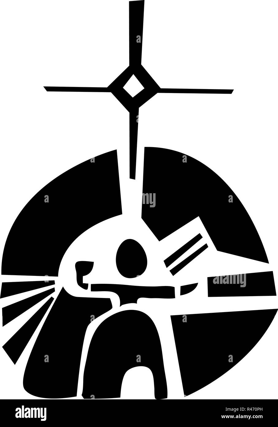 Symbol of Sami Sun Diety Stock Photo - Alamy