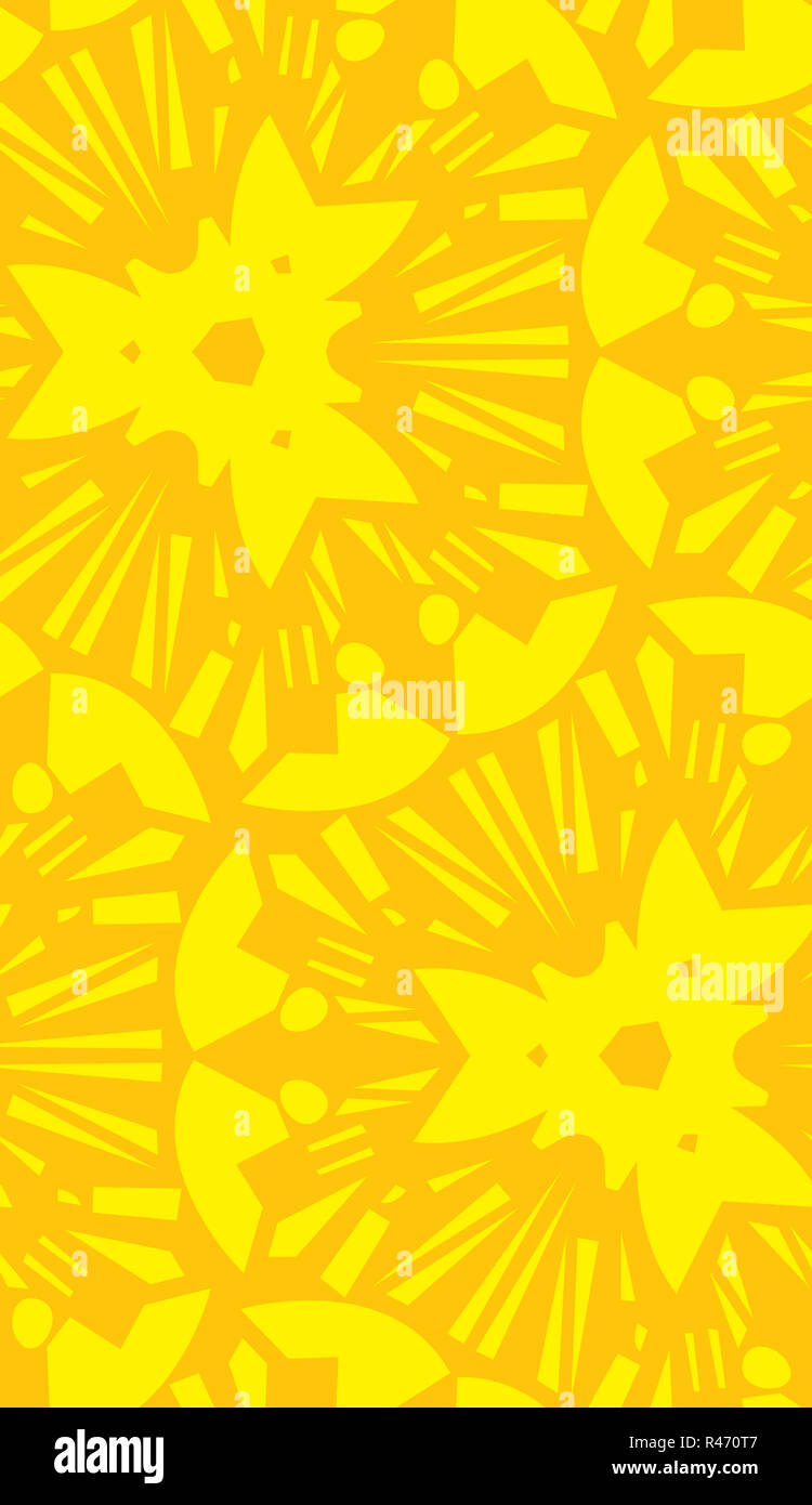 Yellow Starburst Repeating Pattern Stock Photo - Alamy