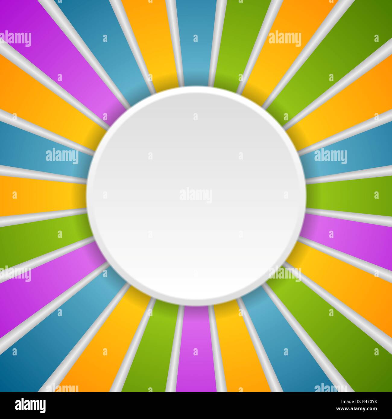 Circle and rays. Rainbow colors Stock Photo - Alamy