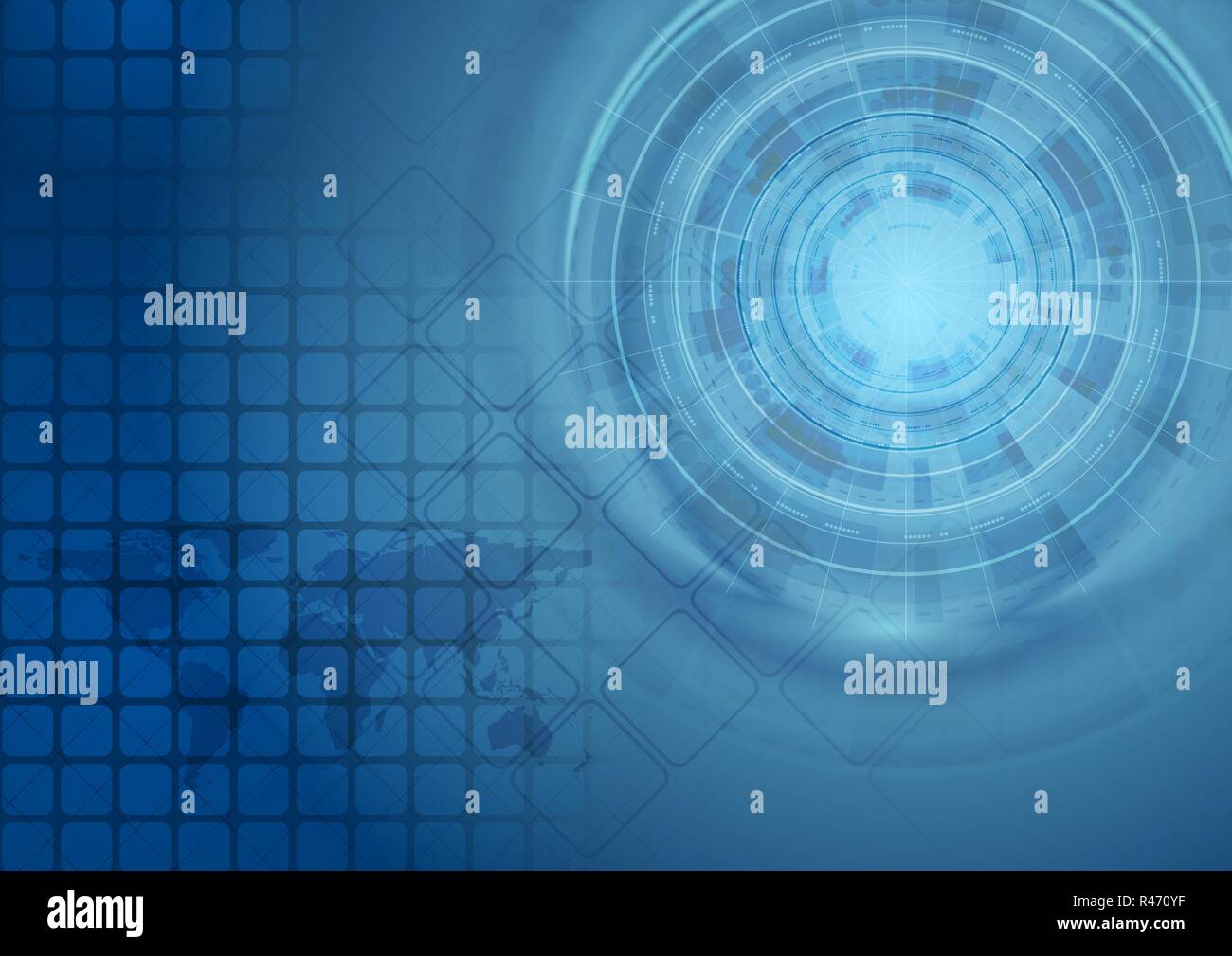 Bright blue technology background Stock Photo - Alamy