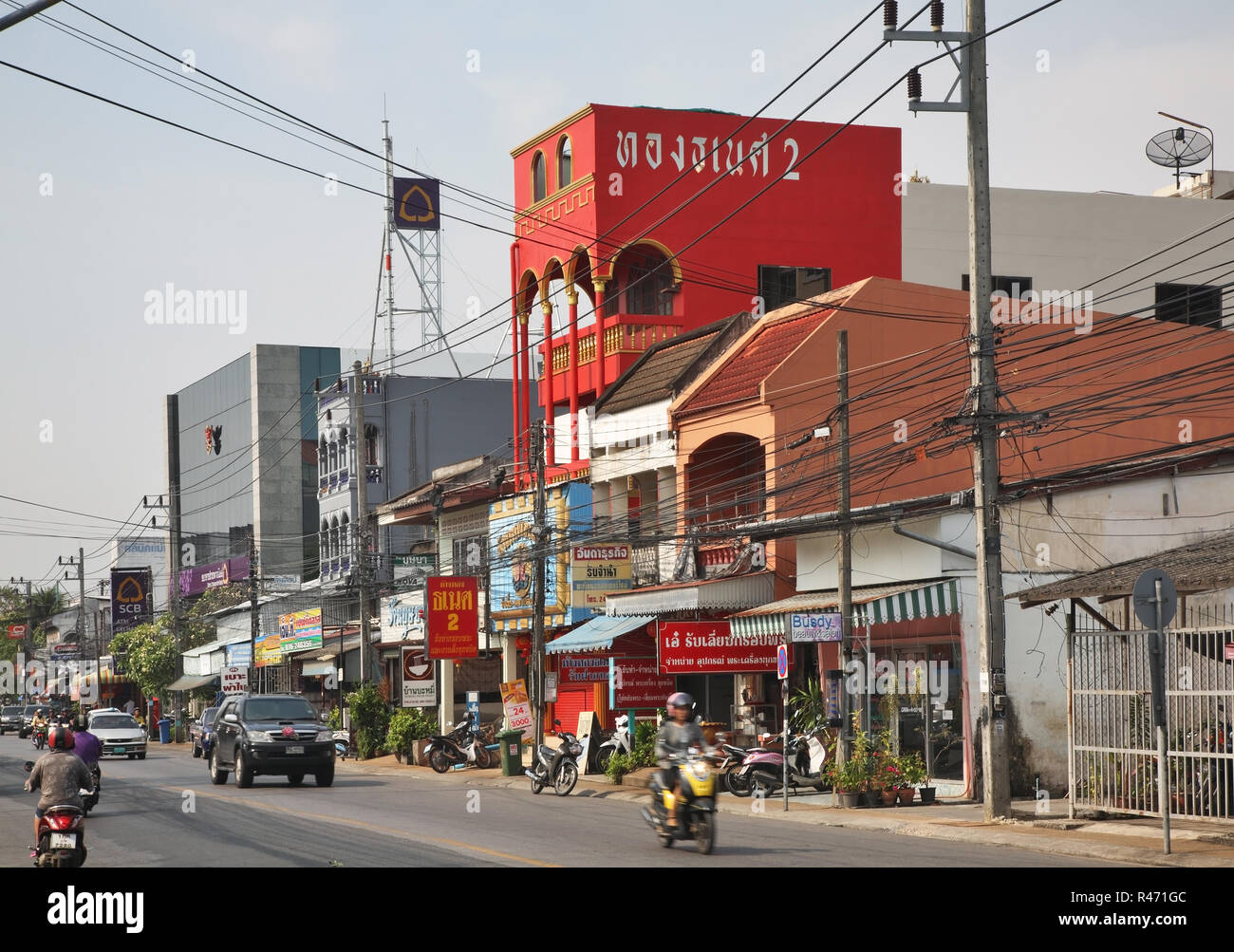 Street in Phuket town. Phuket province. Thailand Stock Photo - Alamy