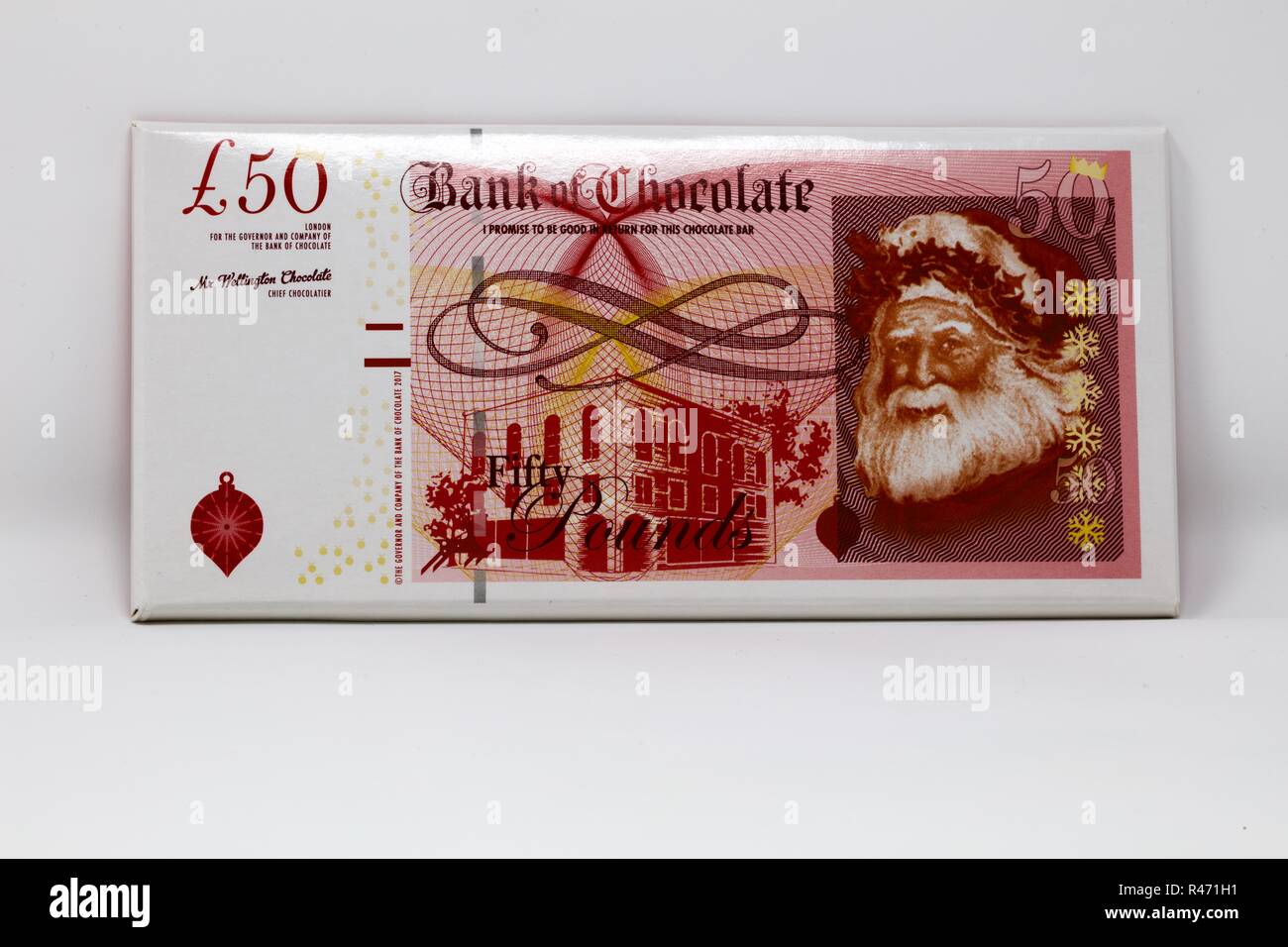 Fifty pound Bank of England Chocolate Bar Stock Photo - Alamy