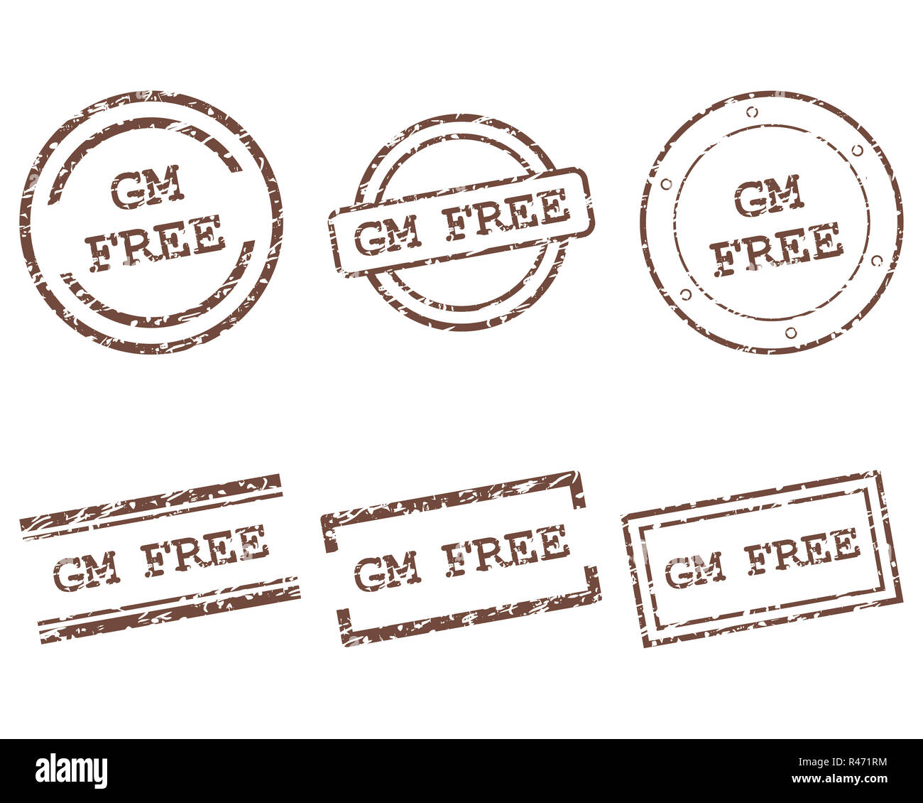 gm free stamp Stock Photo - Alamy
