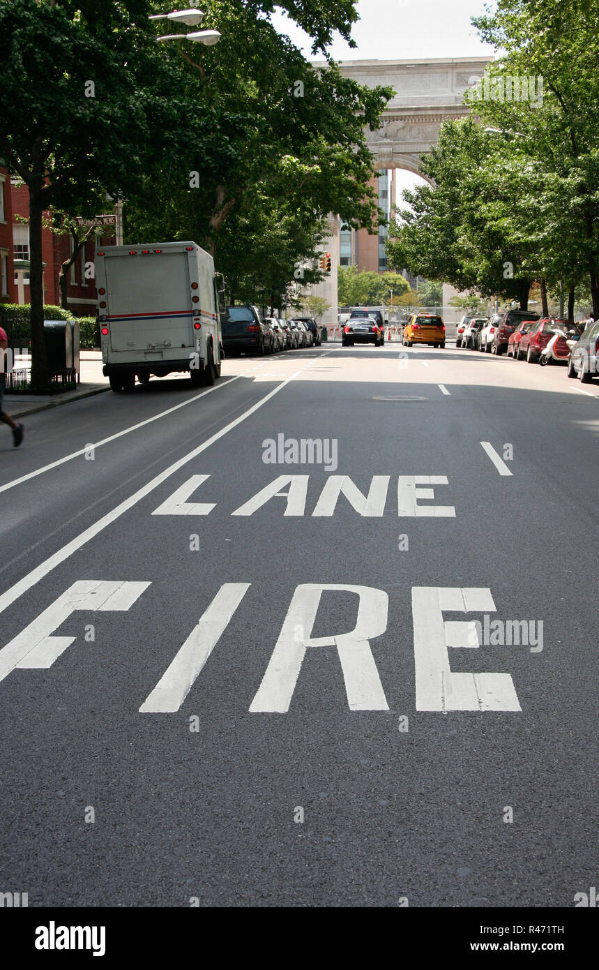 Greenwich fire lane Stock Photo - Alamy