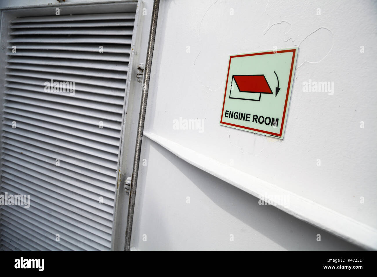 Engine Room sign Stock Photo - Alamy
