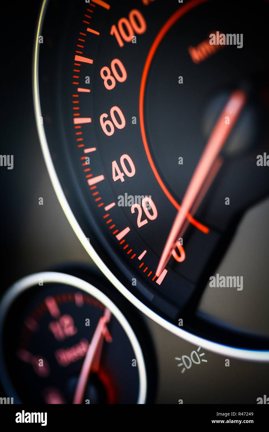 Car speedometer detail Stock Photo - Alamy