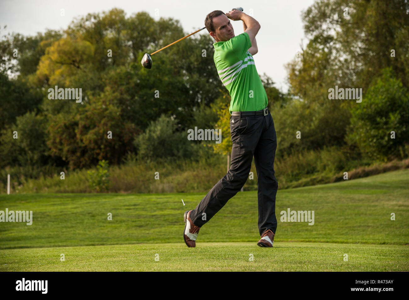 golfers on the golf course Stock Photo - Alamy