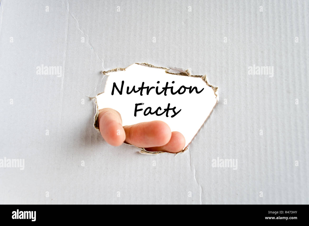 Nutrition facts text concept Stock Photo - Alamy