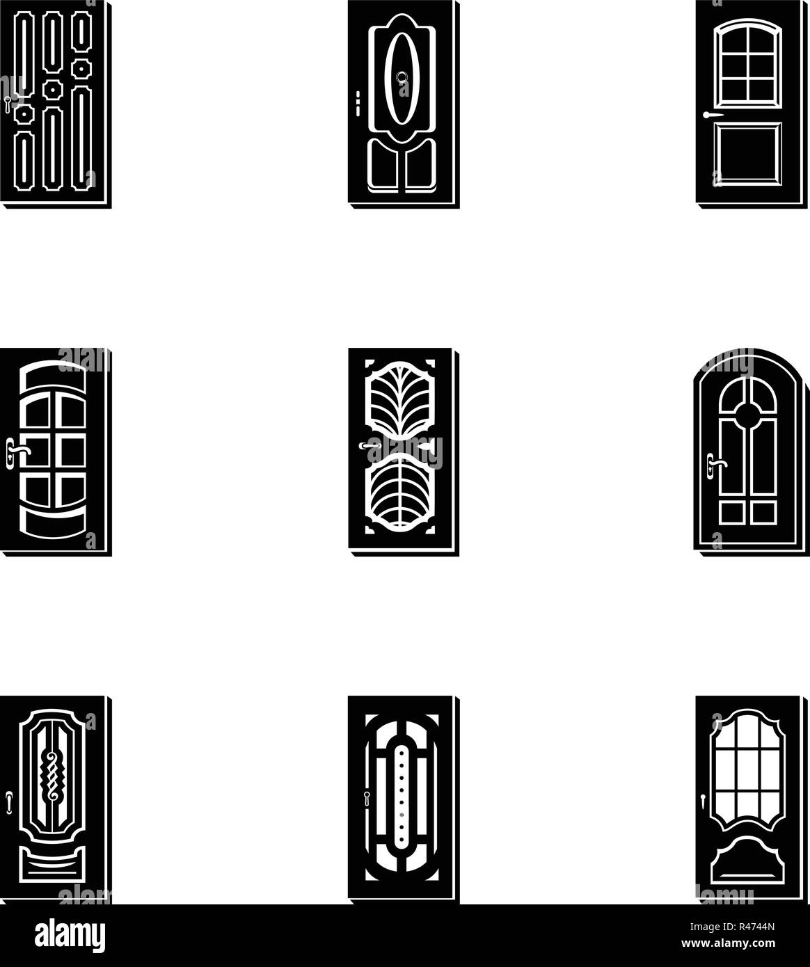 Portal icons set, simple style Stock Vector Image & Art - Alamy