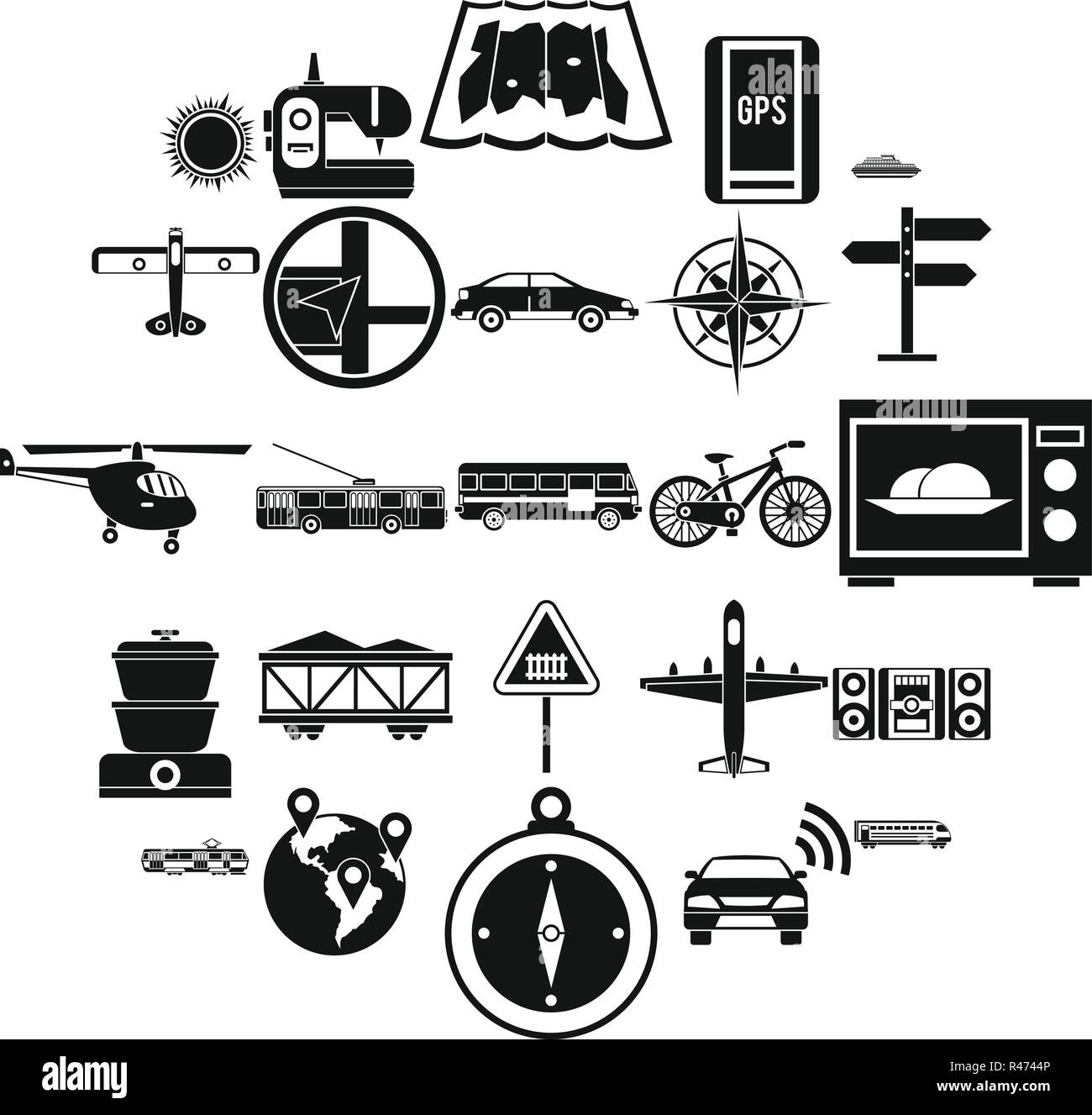 Progressive technology icons set, simple style Stock Vector Image & Art ...