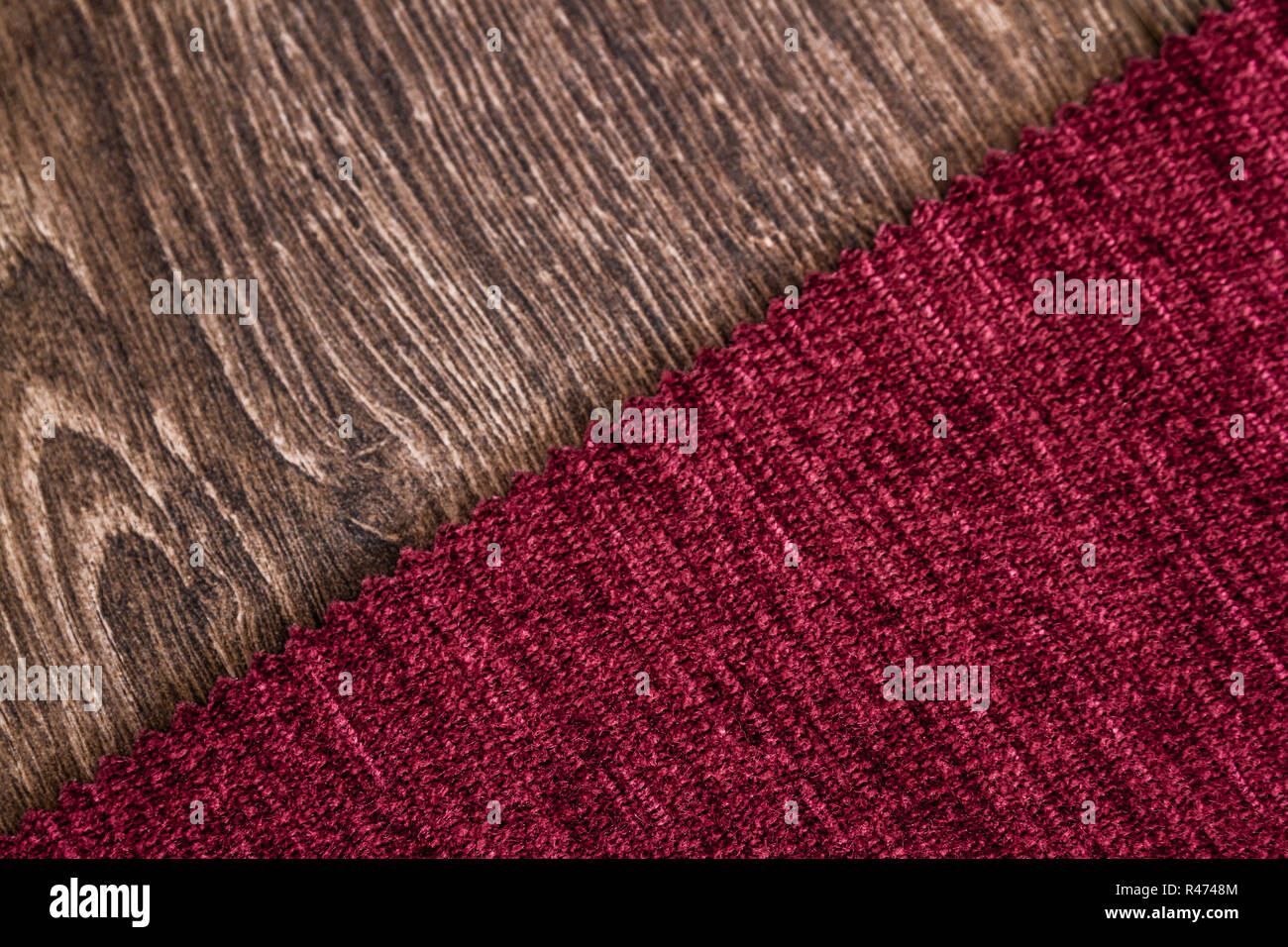 Close Up Detail of Red Color Fabric Texture Stock Photo - Alamy