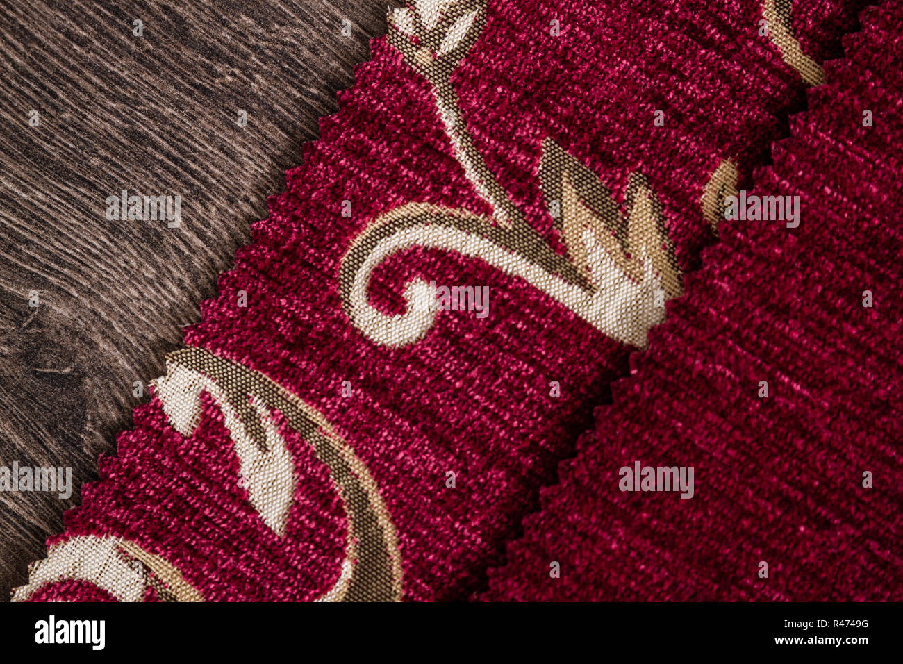 Close Up Detail of Red Color Fabric Texture Stock Photo - Alamy