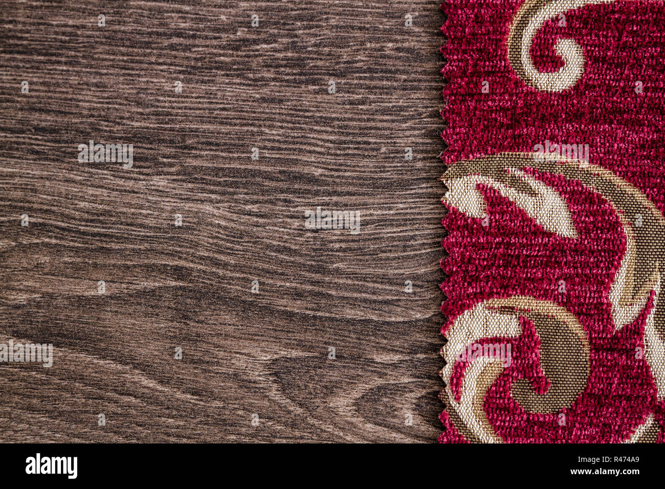 Close Up Detail of Red Color Fabric Texture Stock Photo - Alamy