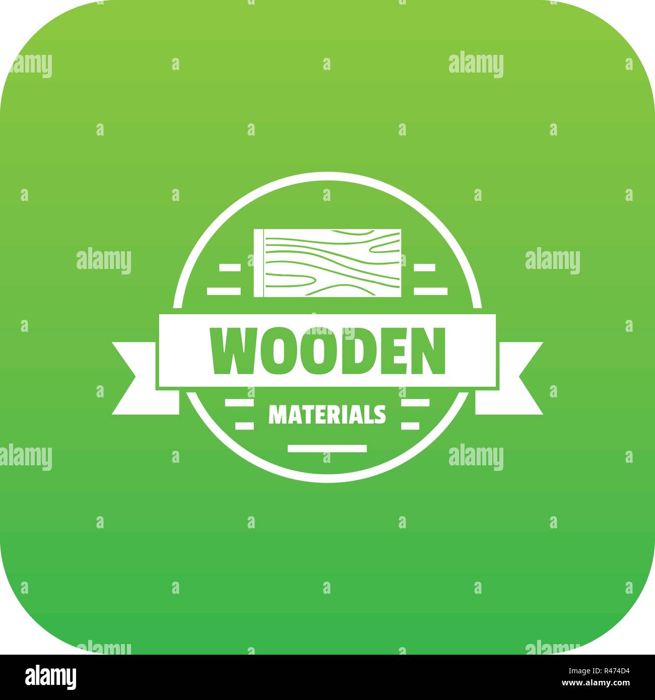 Wooden materials icon green vector Stock Vector Image & Art - Alamy