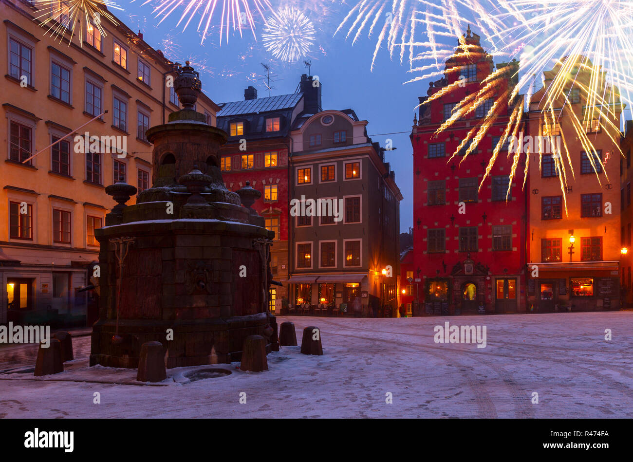 Gamla Stan at night, Stockholm Stock Photo - Alamy