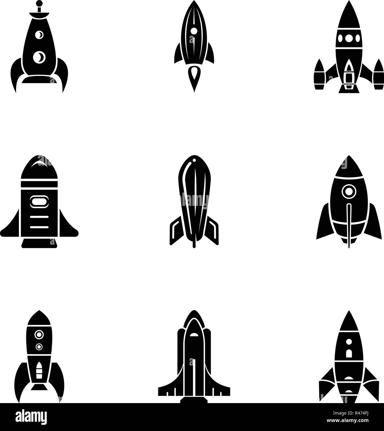 Projectile icons set, simple style Stock Vector Image & Art - Alamy