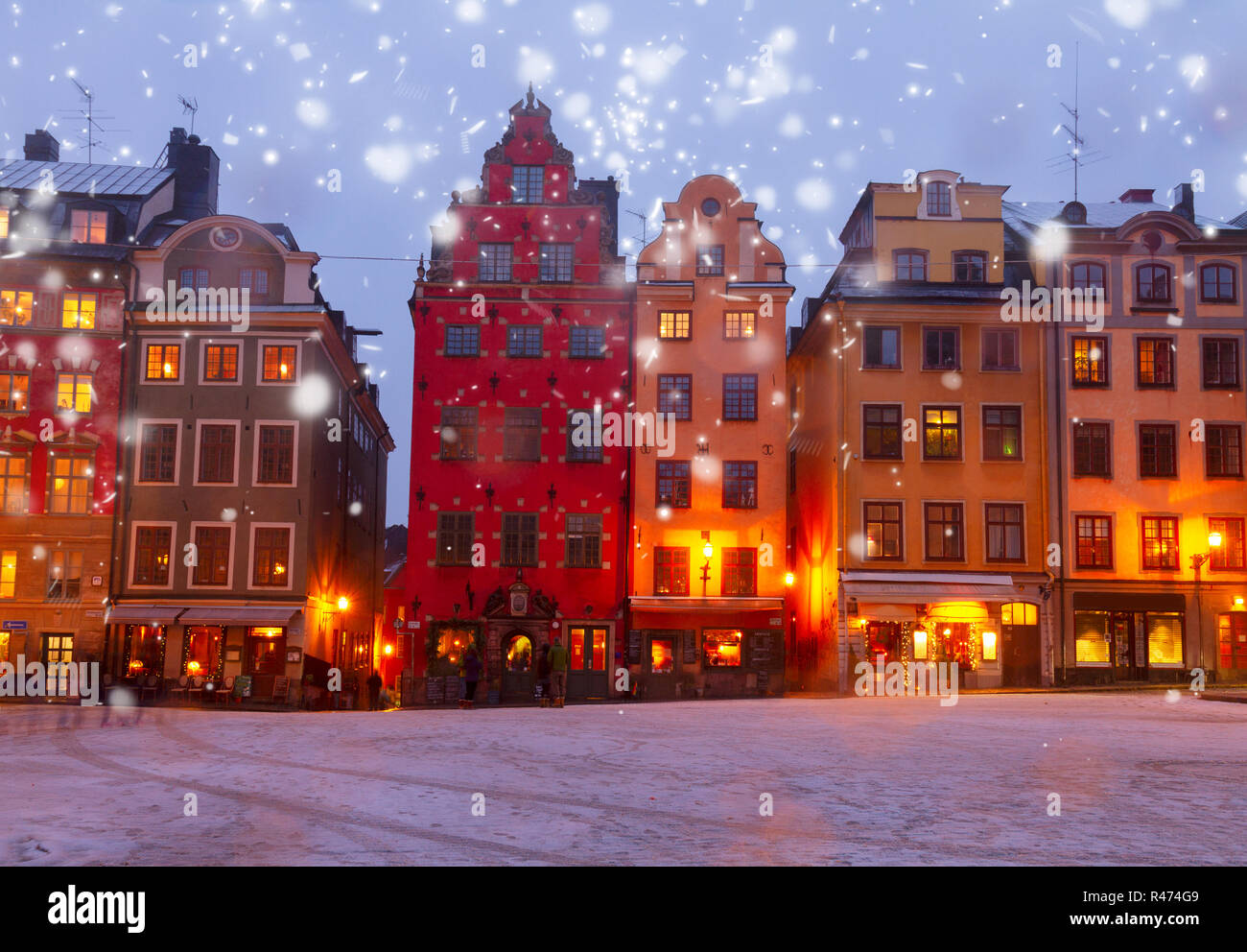 Gamla Stan at night, Stockholm Stock Photo - Alamy