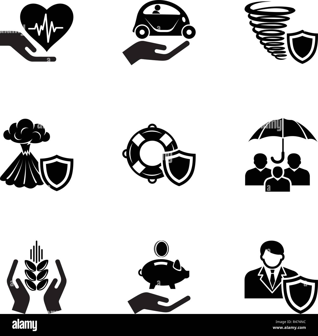 Catastrophe icons set, simple style Stock Vector Image & Art - Alamy