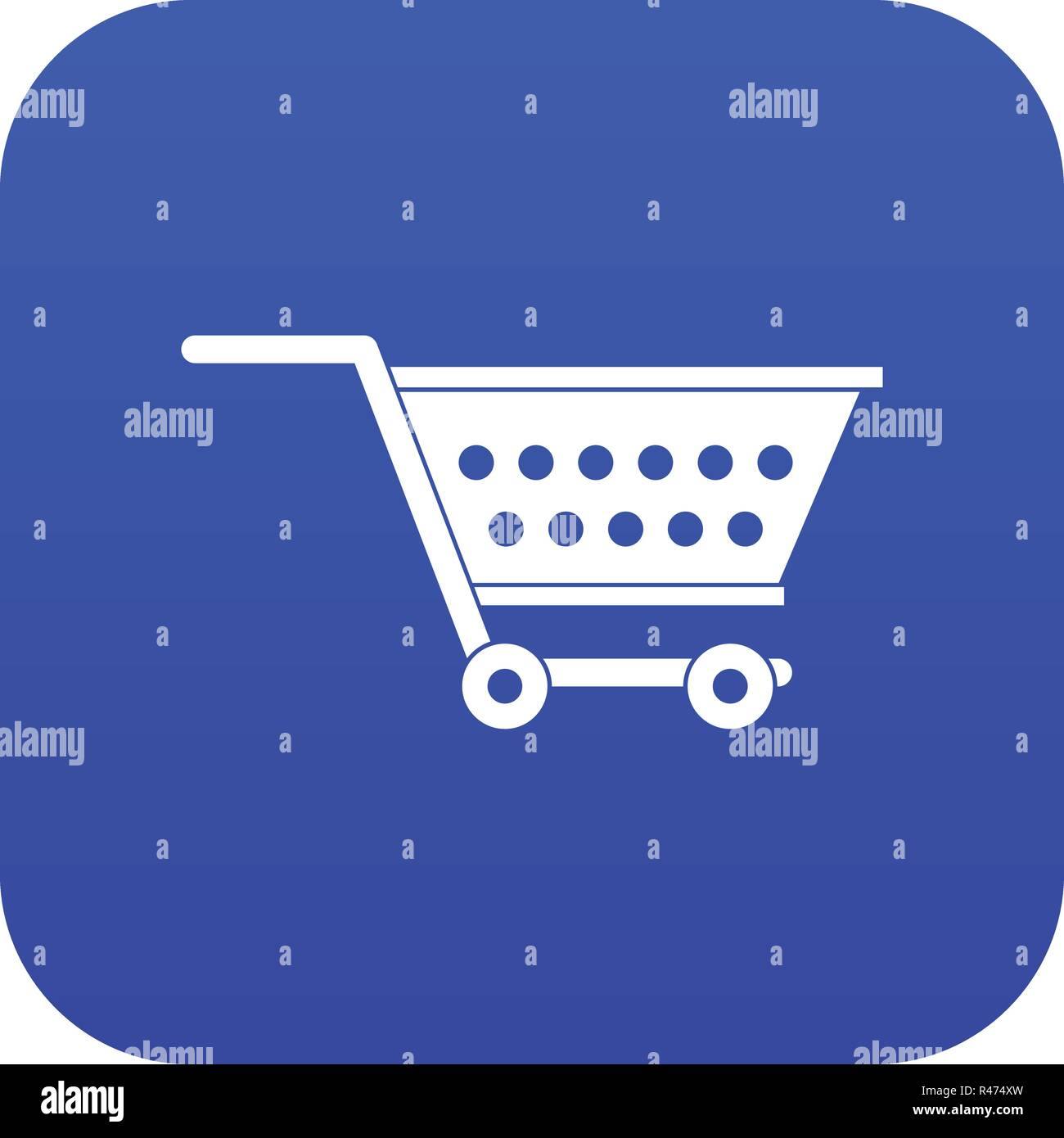 Empty supermarket cart icon digital blue Stock Vector Image & Art - Alamy
