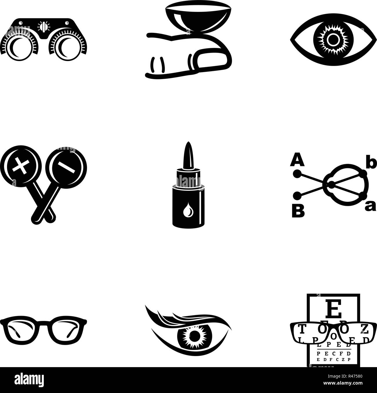 Sight icons set, simple style Stock Vector Image & Art - Alamy
