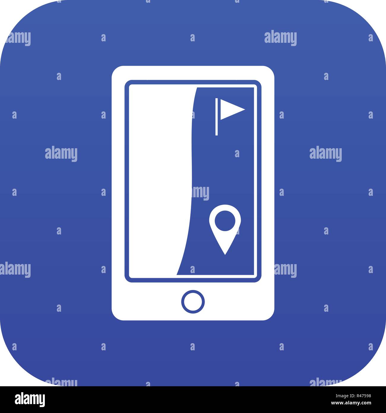 Golf course navigator icon digital blue Stock Vector Image & Art - Alamy