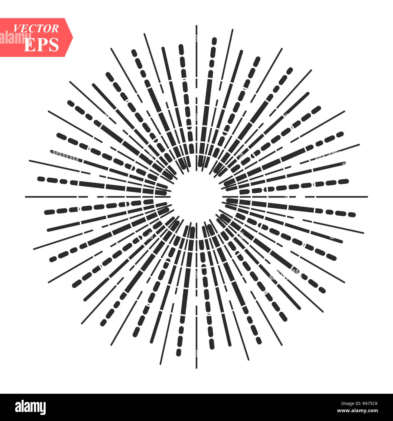 Vintage Sunburst Explosion Chalk Background Handdrawn Design Element ...