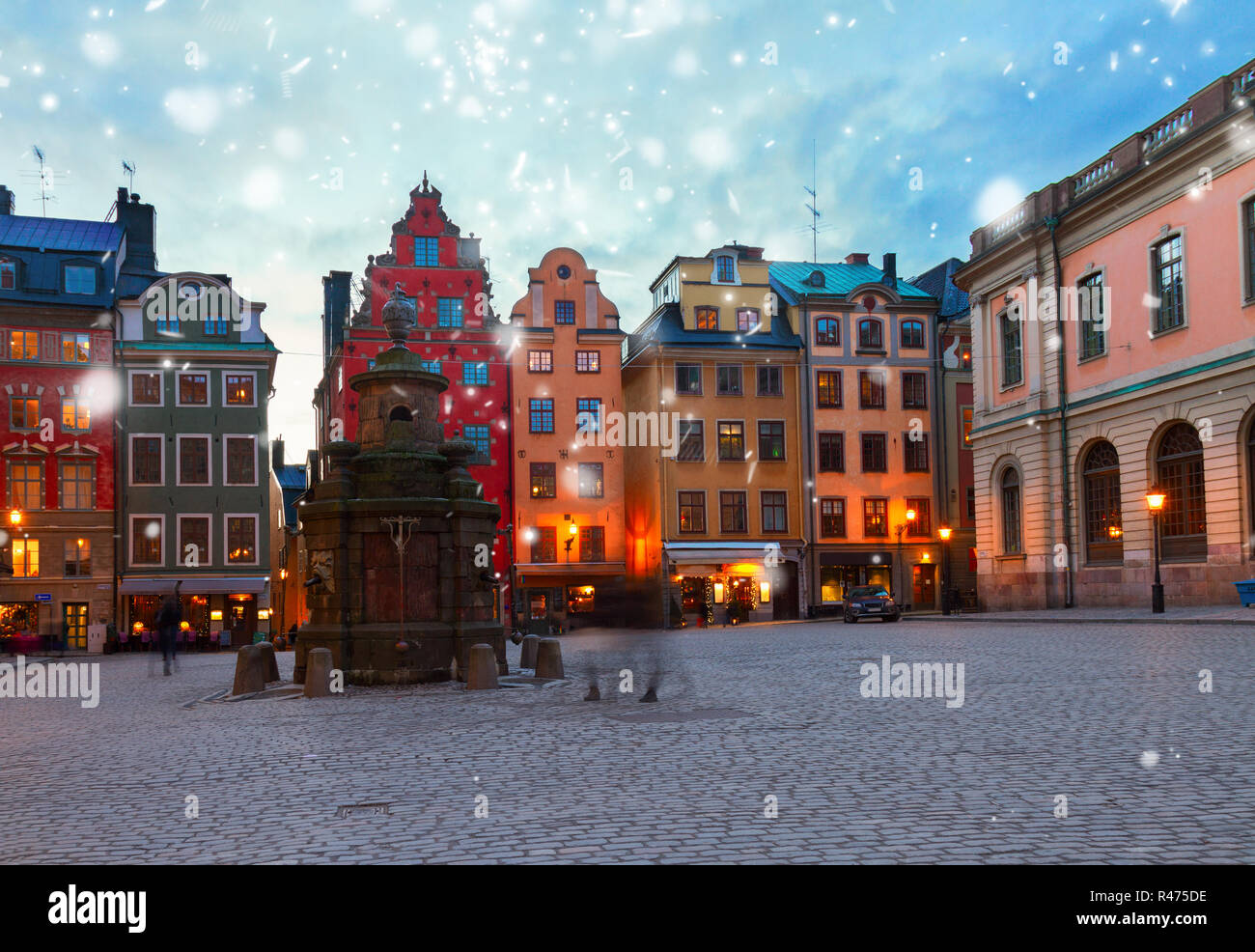 Gamla Stan at night, Stockholm Stock Photo - Alamy