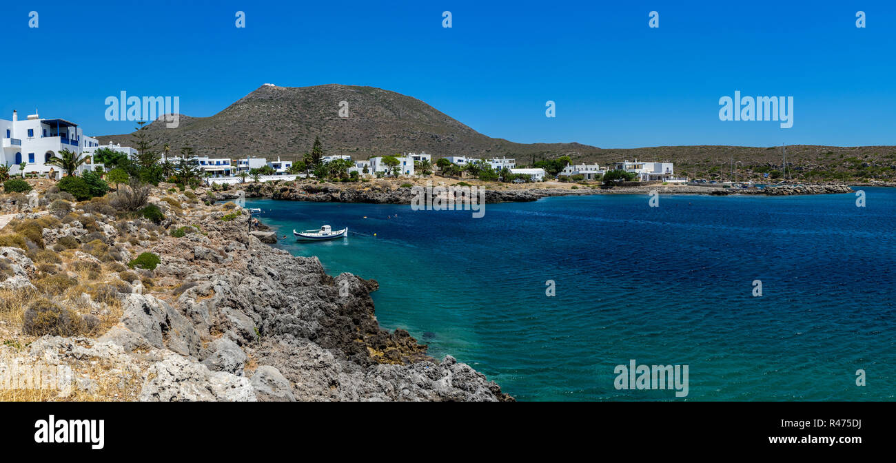 View of Avlemonas village at the Greek island of Kithyra in the Aegean ...