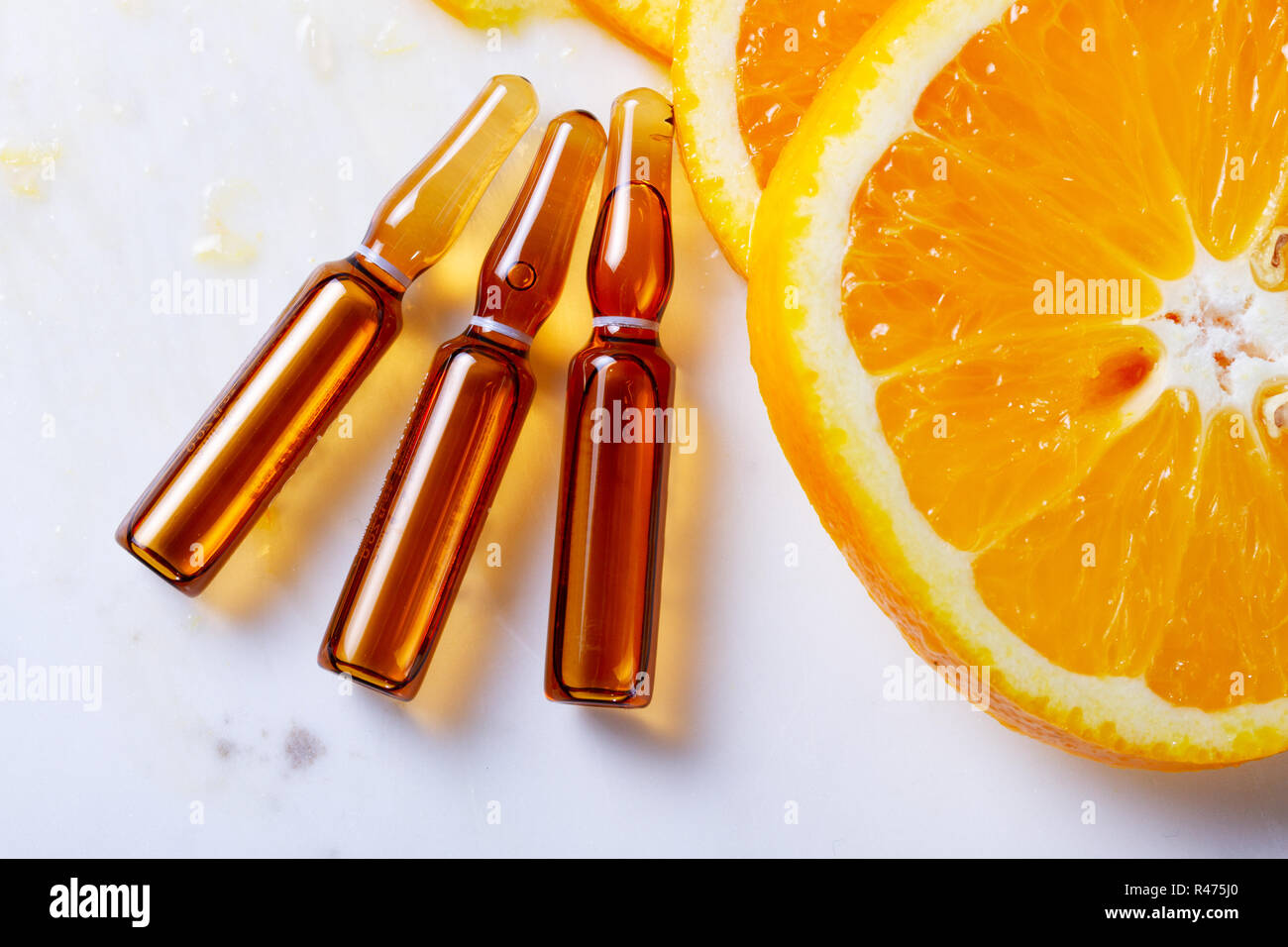Vitamin c bottle pill fruit hi-res stock photography and images - Alamy