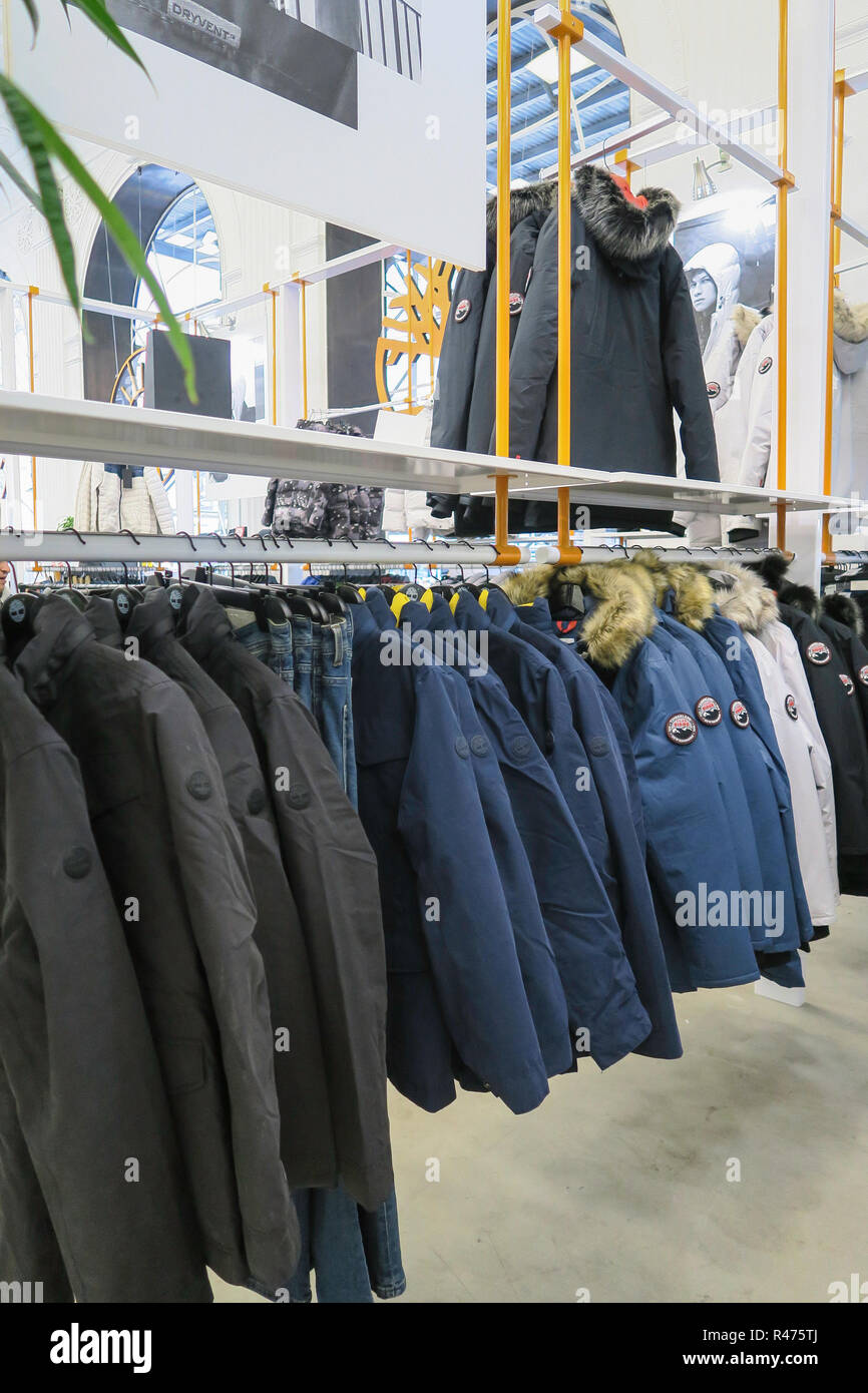 Timberland Pop-up Store Interior on Fifth Avenue, NYC, USA Stock Photo ...