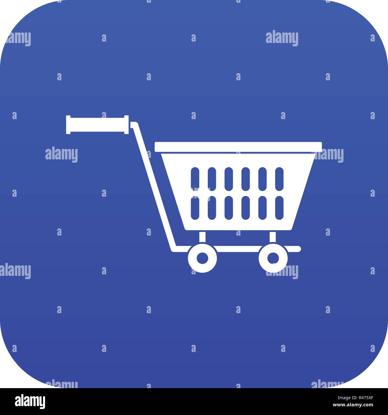Plastic shopping trolley icon digital blue Stock Vector Image & Art - Alamy