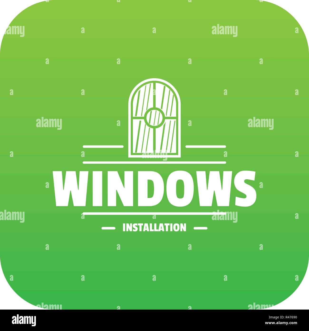 Window installiation icon green vector Stock Vector Image & Art - Alamy