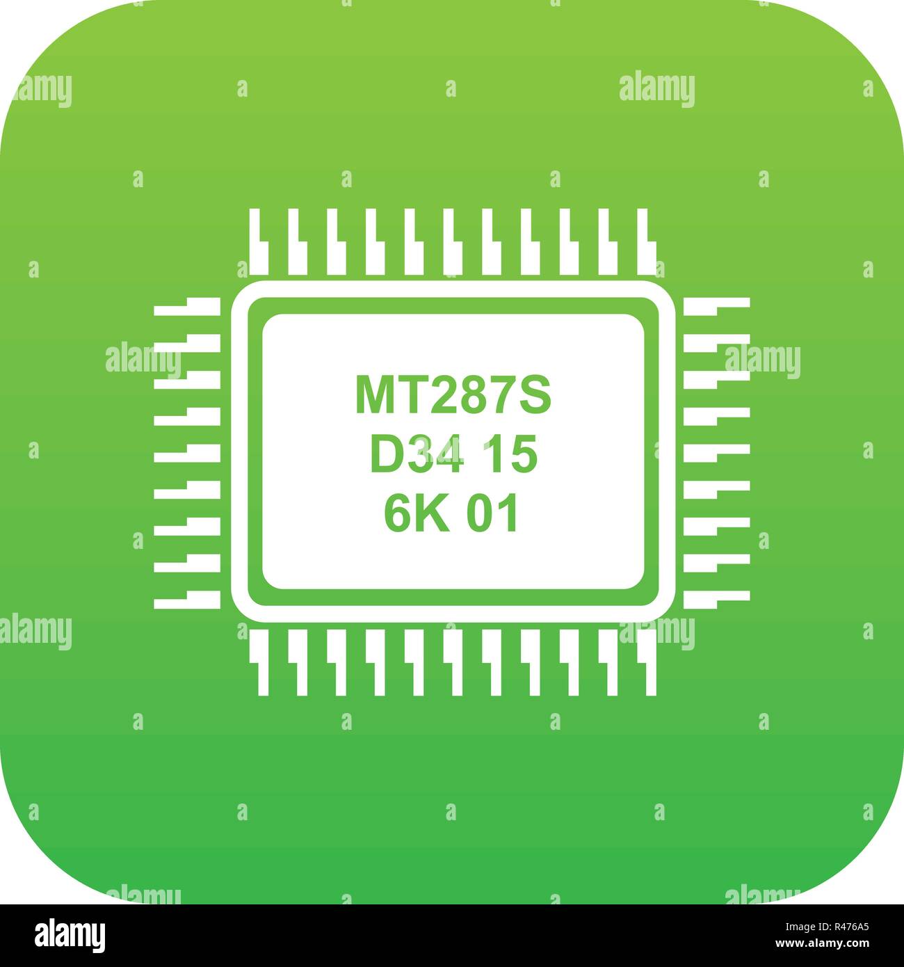 Micro microchip icon green vector Stock Vector Image & Art - Alamy