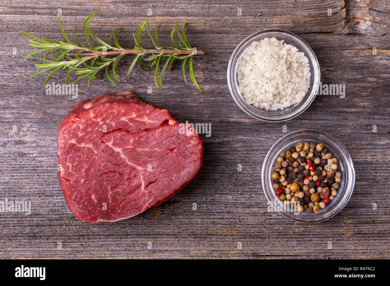 overview of a raw beef fillet Stock Photo - Alamy