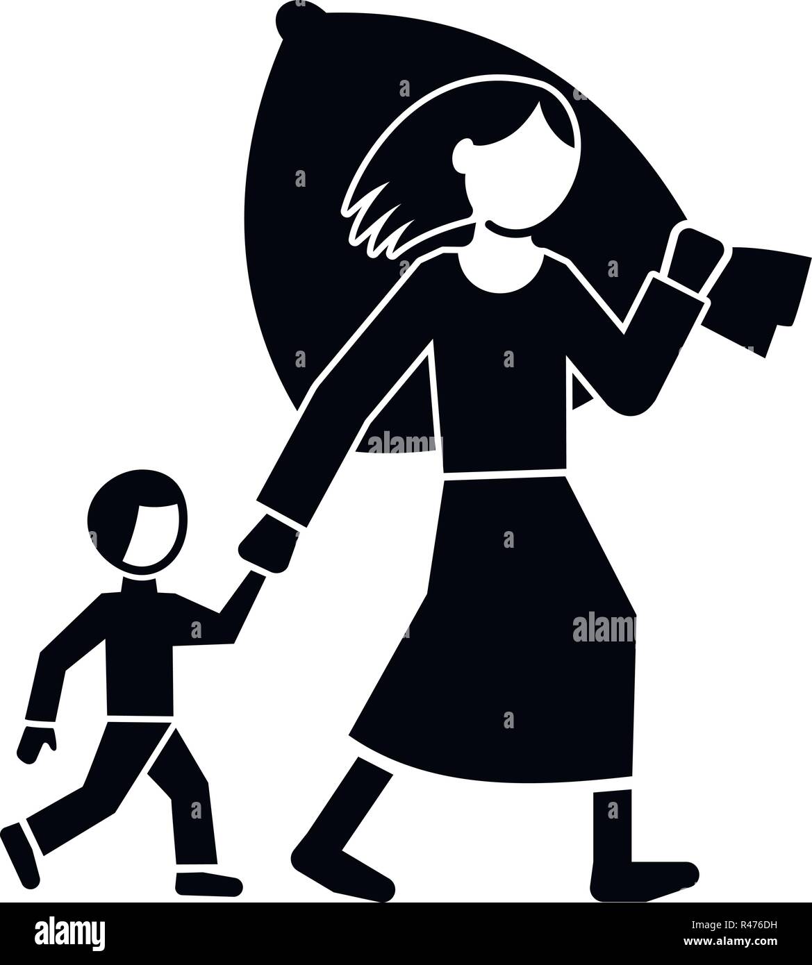 Refugee mother middle east Stock Vector Images - Alamy
