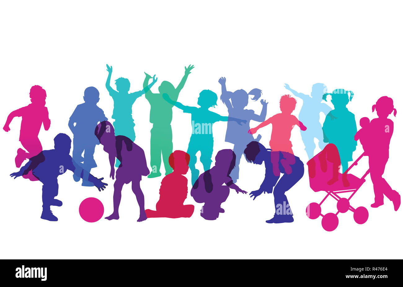 children run and play Stock Photo - Alamy