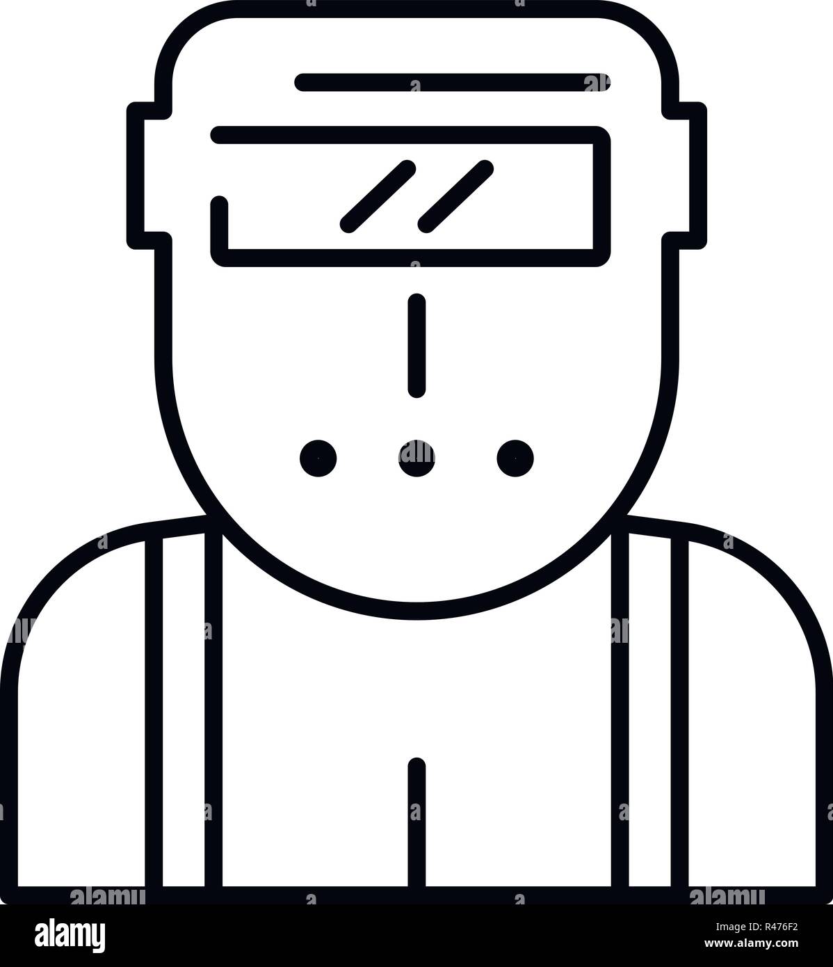 Welder worker icon, outline style Stock Vector Image & Art - Alamy